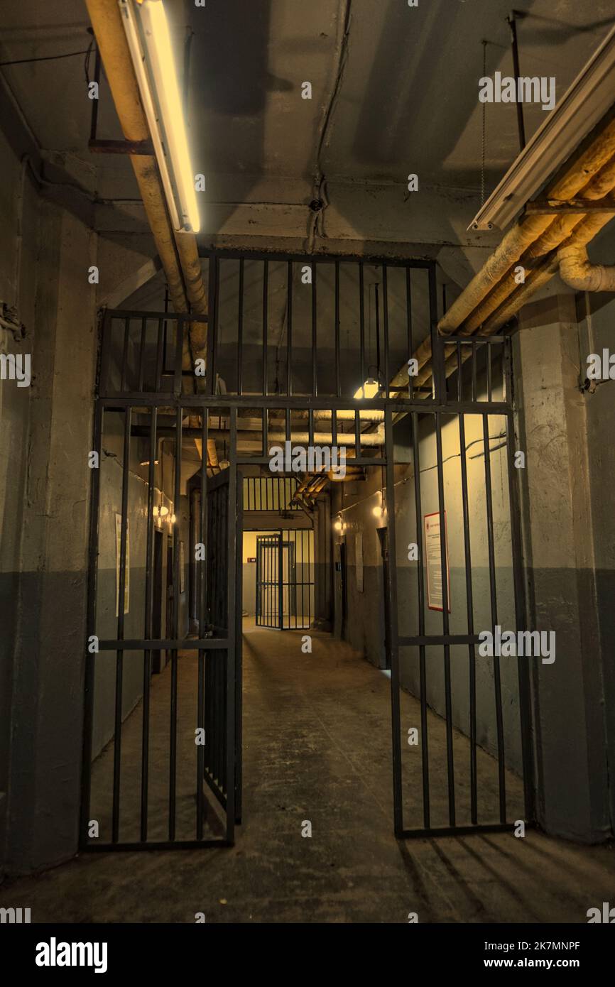bars and empty prison corridors Stock Photo - Alamy