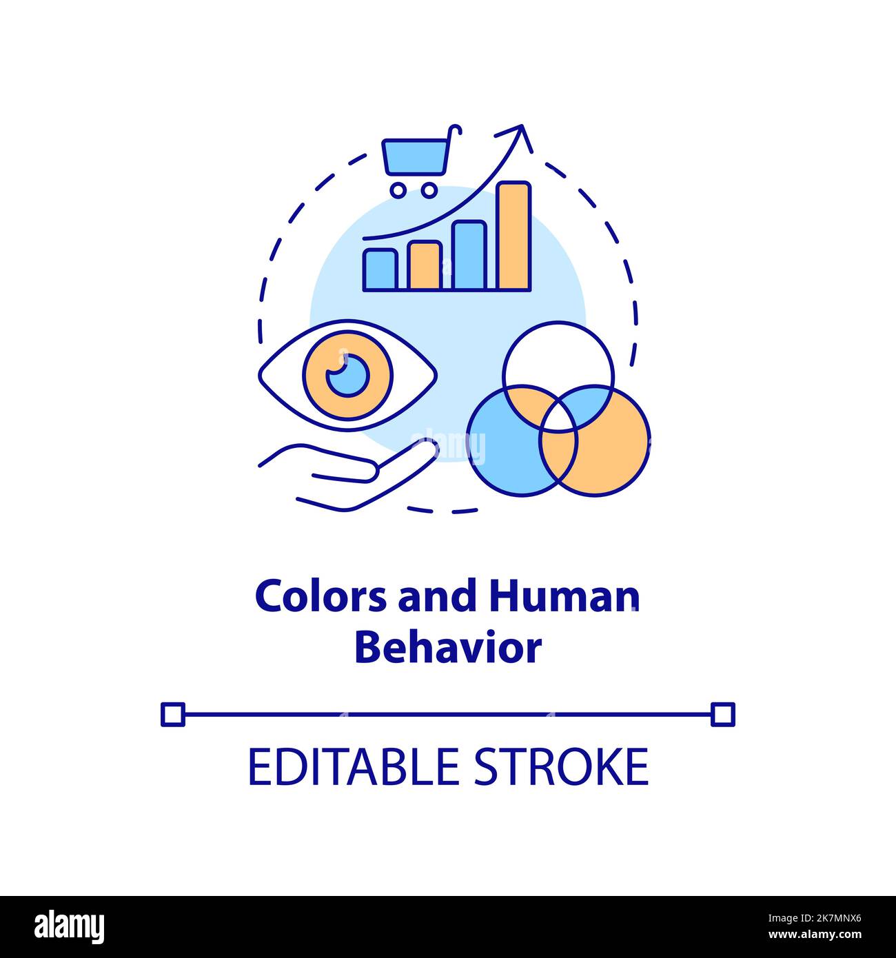 Colors and human behavior concept icon Stock Vector Image & Art - Alamy