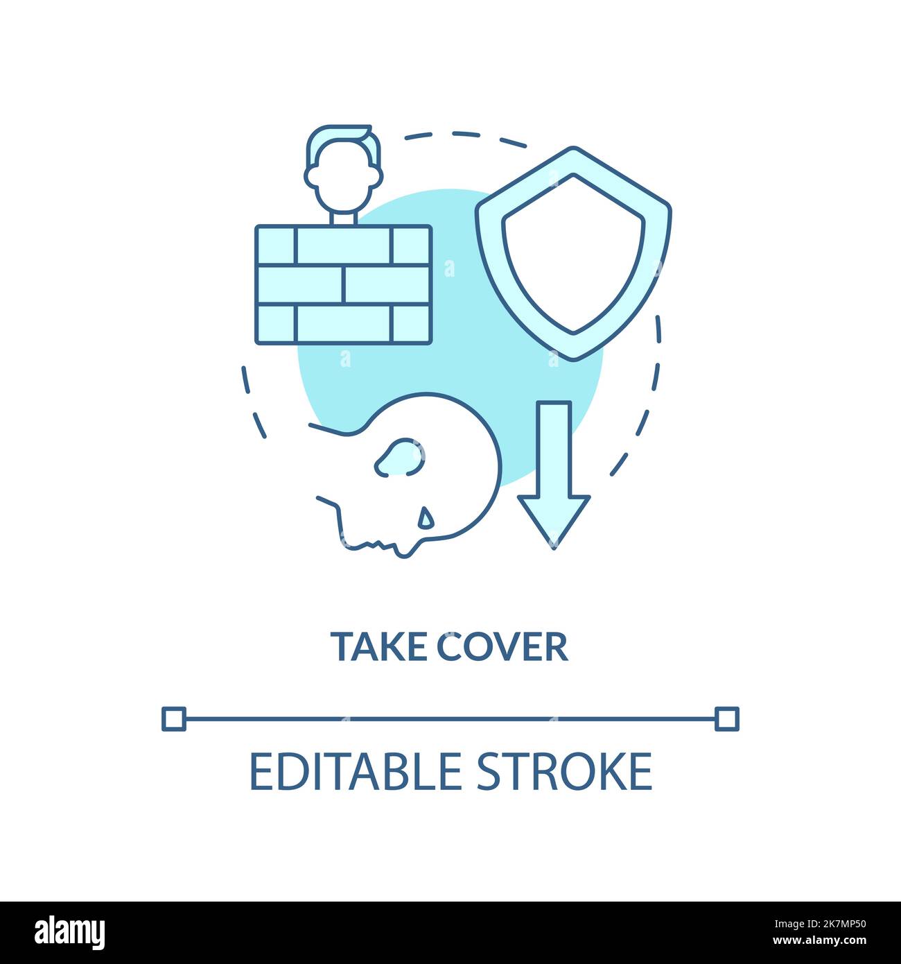 Take cover turquoise concept icon Stock Vector Image & Art - Alamy