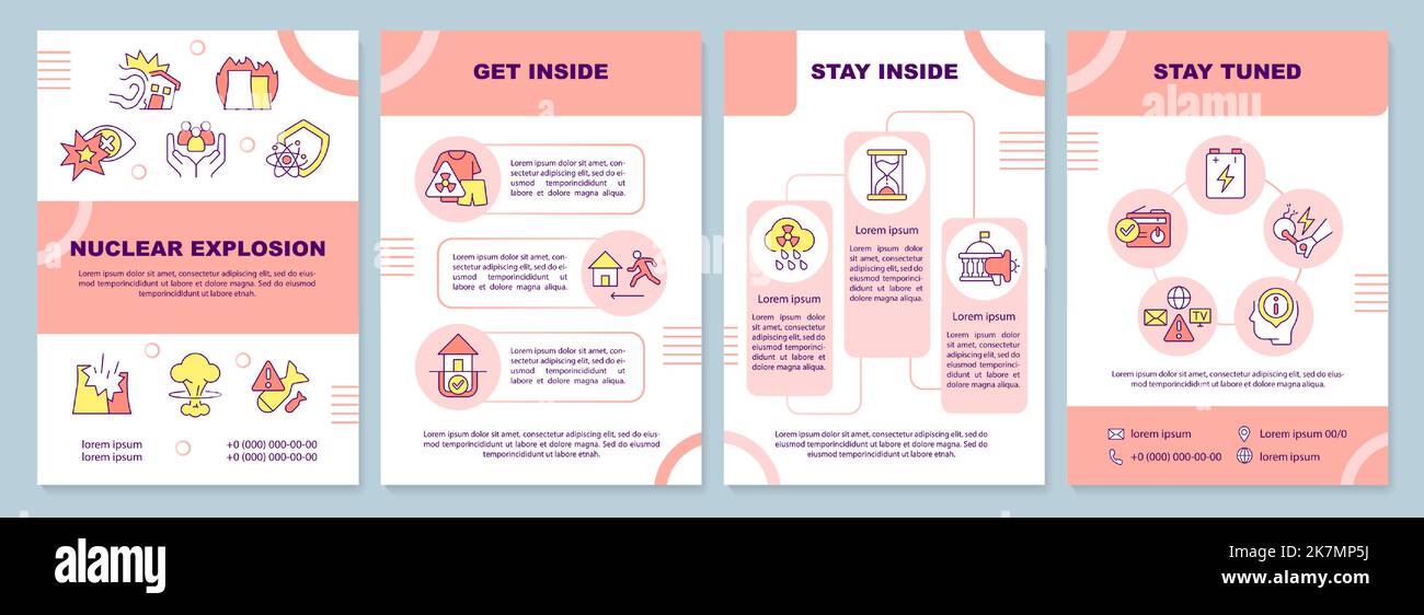 Nuclear explosion pink brochure template Stock Vector Image & Art - Alamy