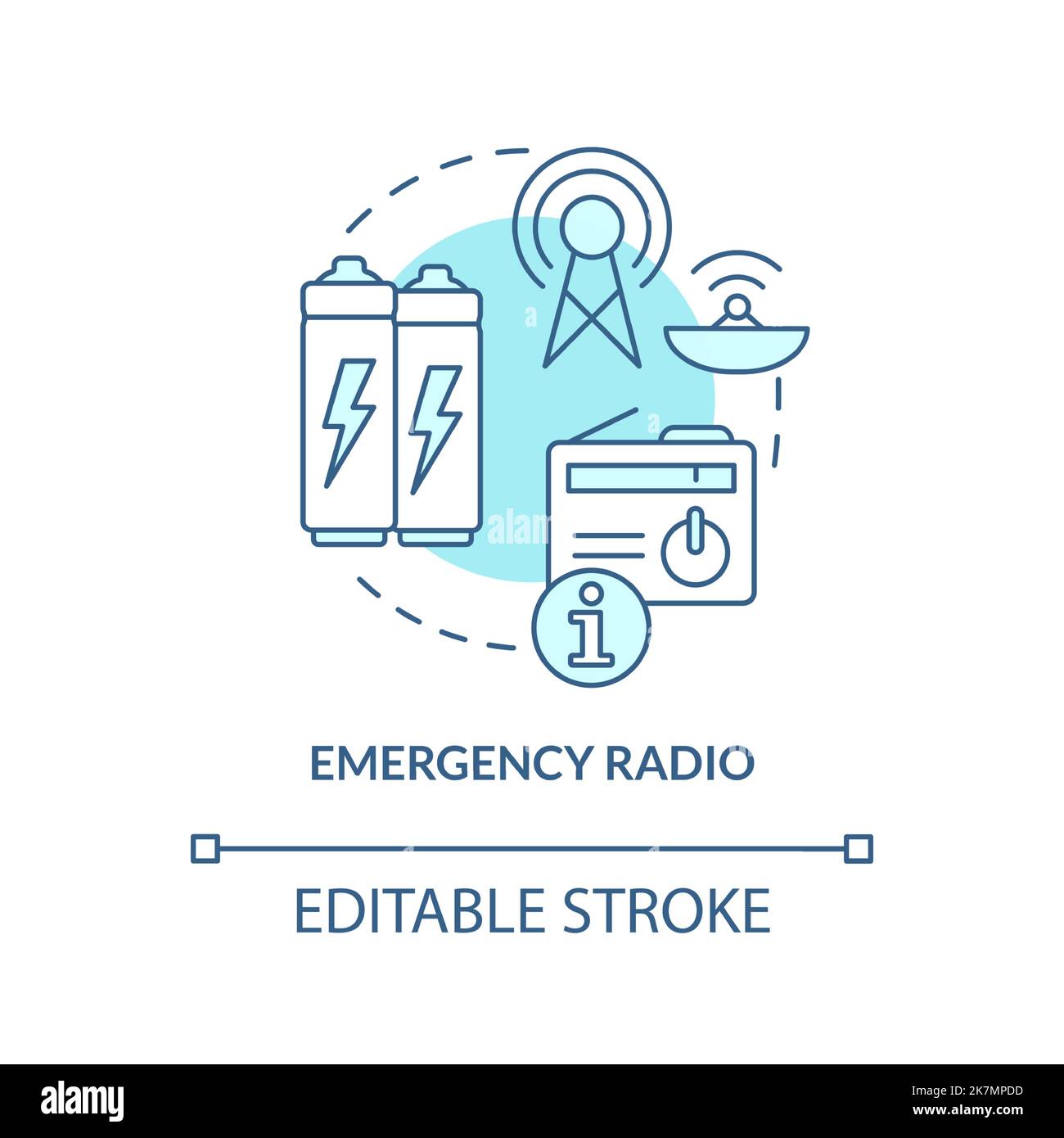 Emergency radio turquoise concept icon Stock Vector Image & Art - Alamy