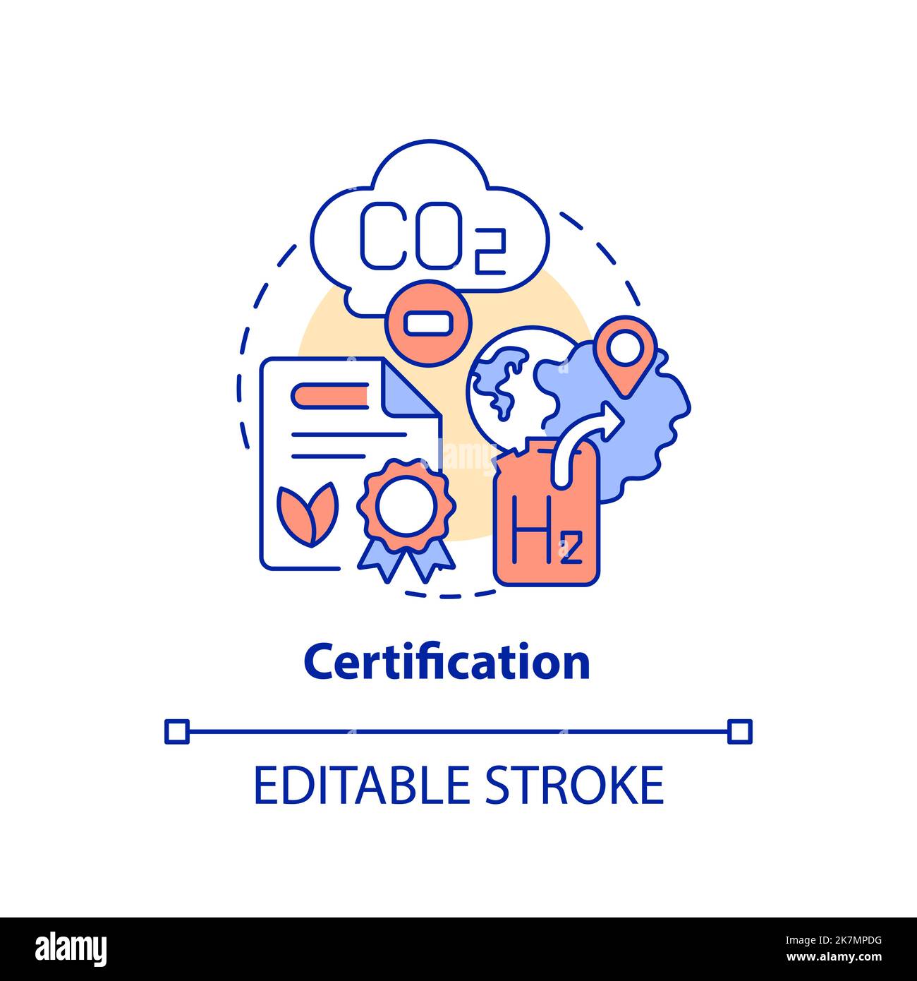 Hydrogen fuel cell concept Stock Vector Images - Alamy