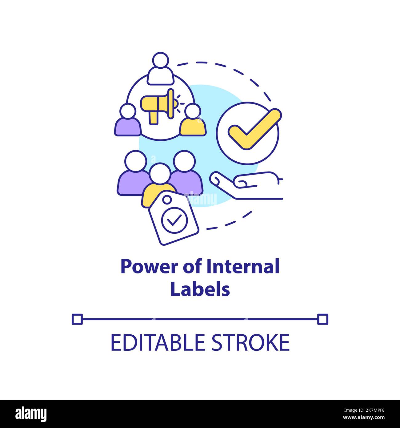 Power influence icon thin hi-res stock photography and images - Alamy