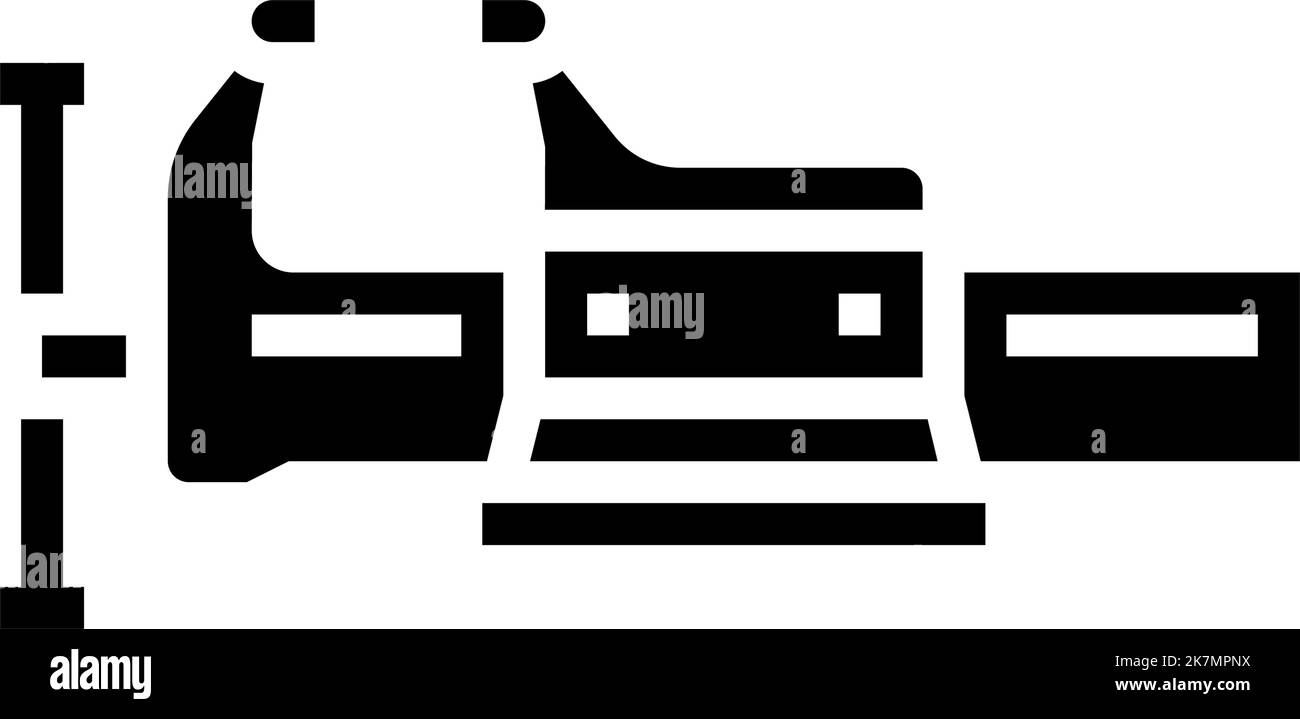 bench vice glyph icon vector illustration Stock Vector Image & Art - Alamy
