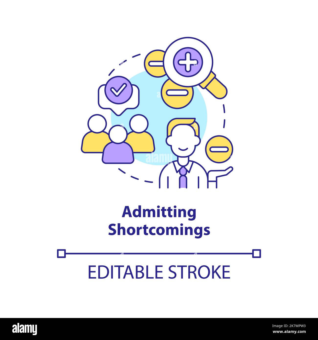 Admitting shortcomings concept icon Stock Vector Image & Art - Alamy