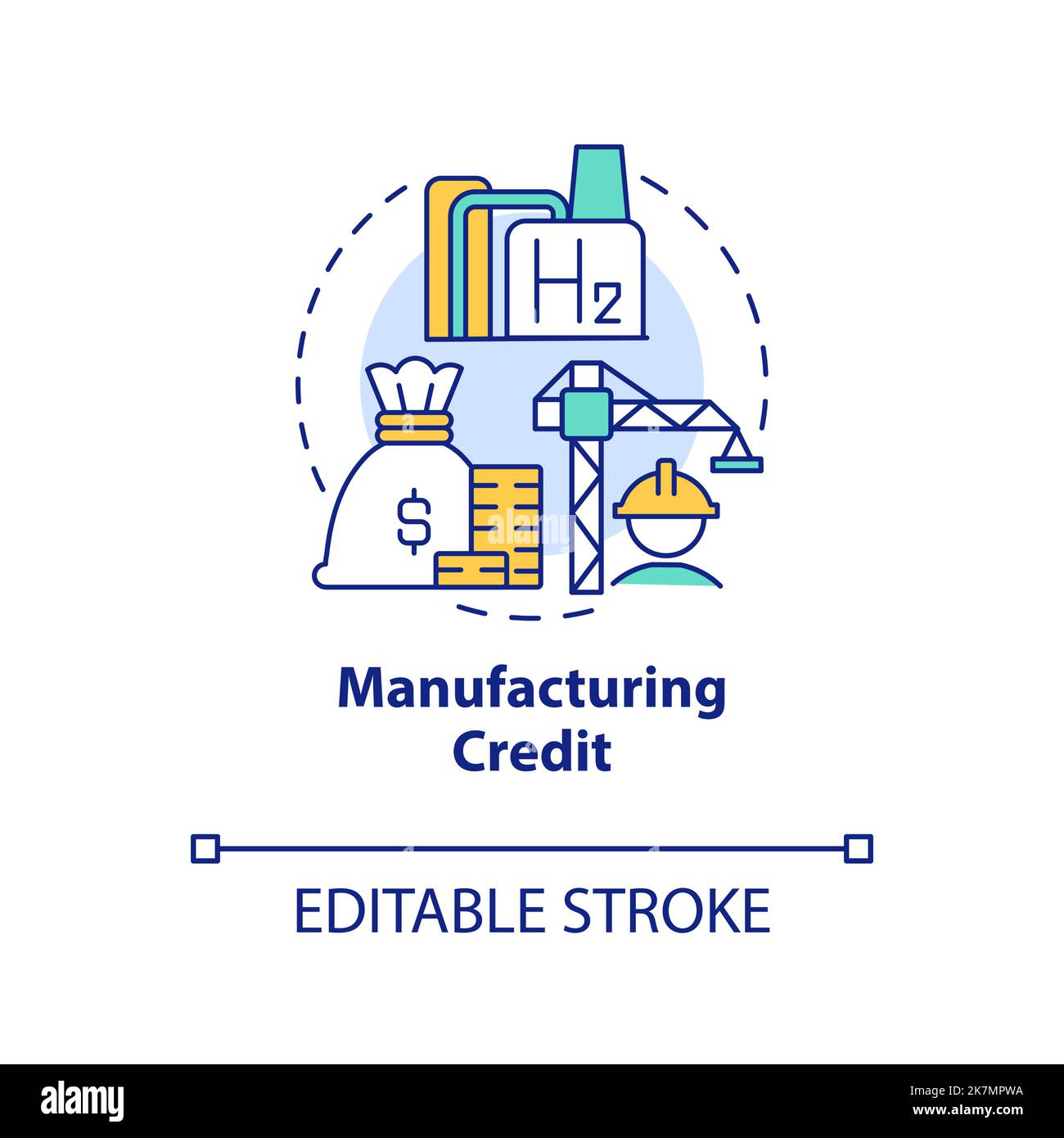 Manufacturing credit concept icon Stock Vector Image & Art - Alamy