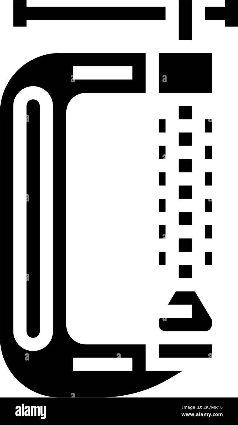 c clamp glyph icon vector illustration Stock Vector Image & Art - Alamy