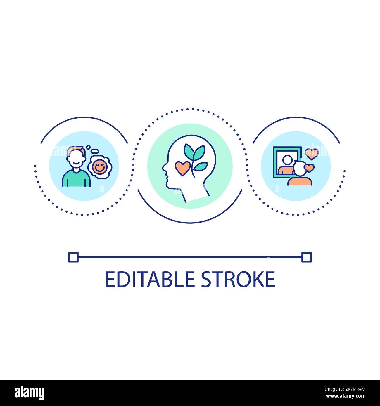 Healthy self esteem loop concept icon Stock Vector Image & Art - Alamy