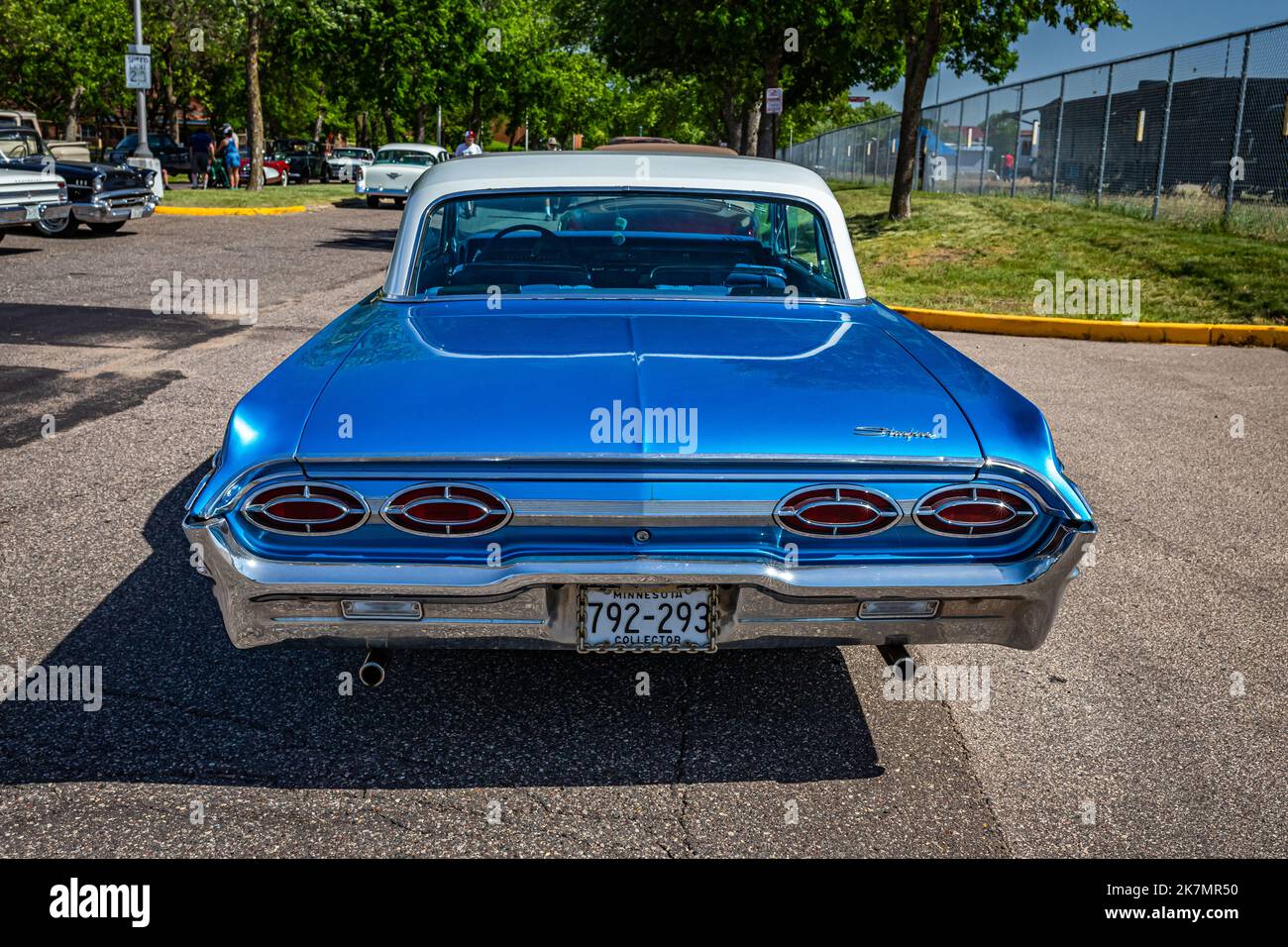 Falcon Heights, MN - June 19, 2022: High perspective rear view of a ...