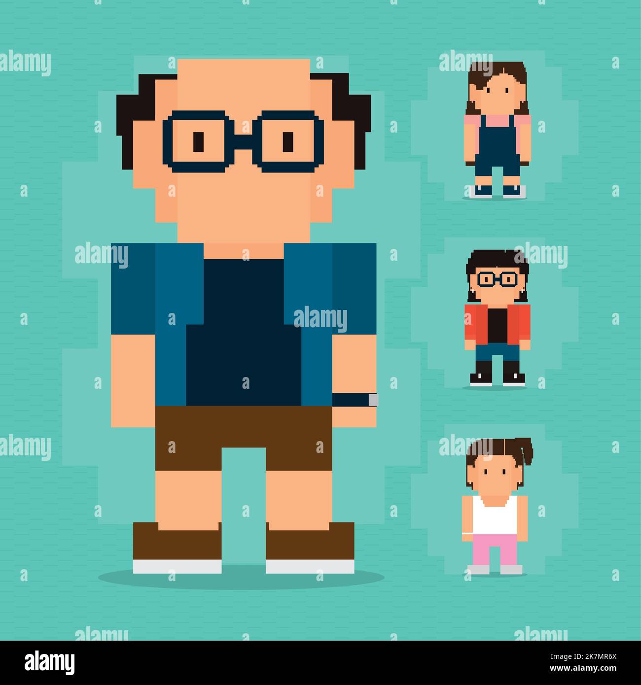 pixel people icon collection Stock Vector Image & Art - Alamy