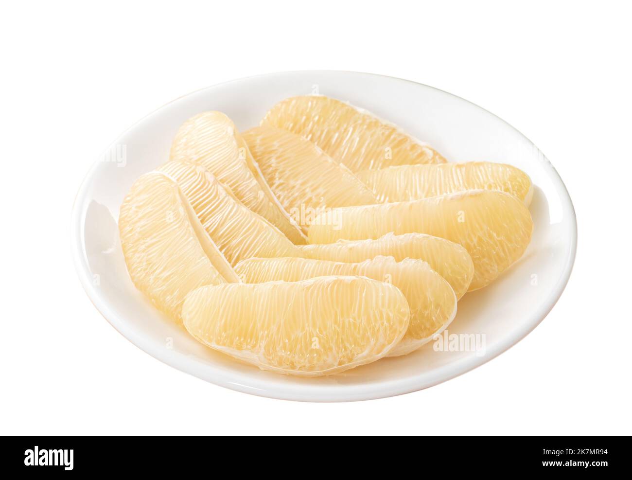 Fresh pomelo, pummelo isolated on white table background, cut out ...
