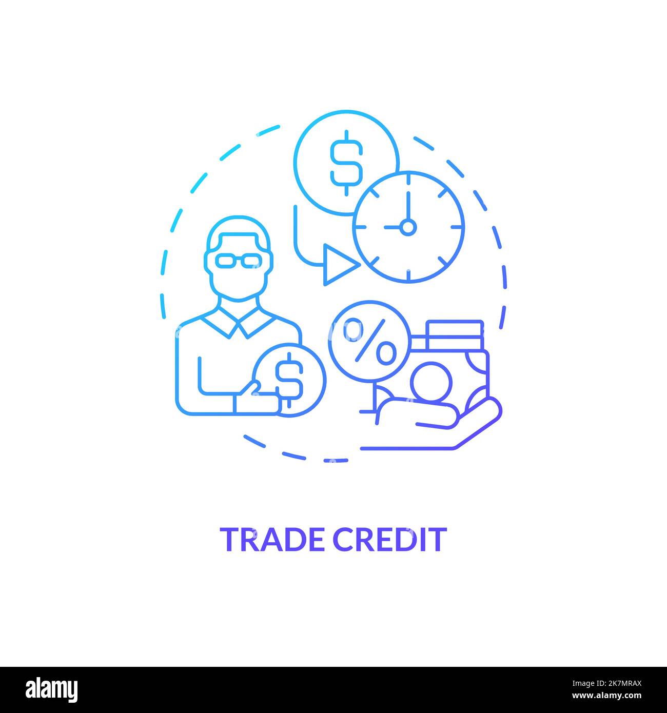 Trade credit blue gradient concept icon Stock Vector Image & Art - Alamy