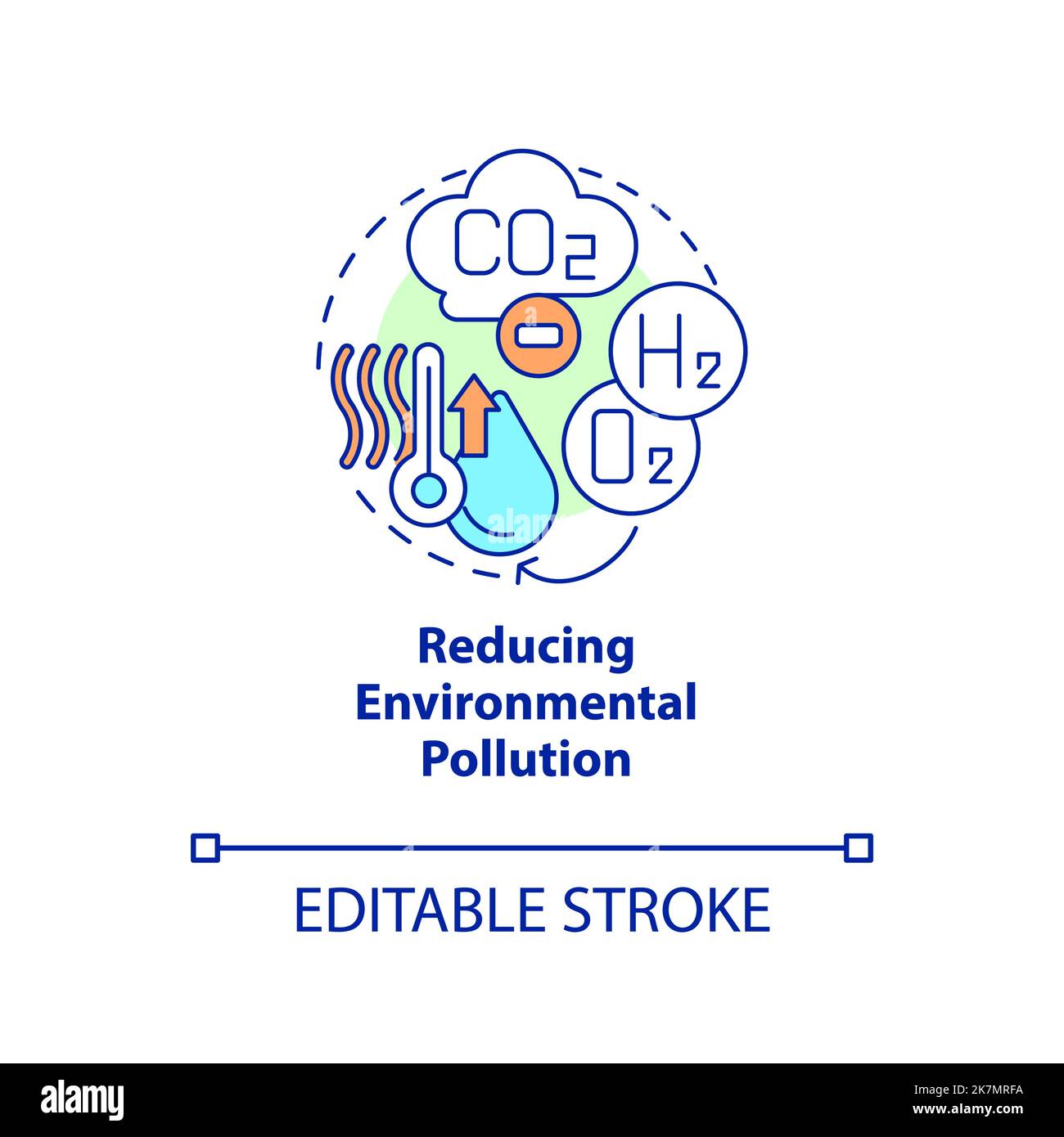 Reducing environmental pollution concept icon Stock Vector Image & Art ...