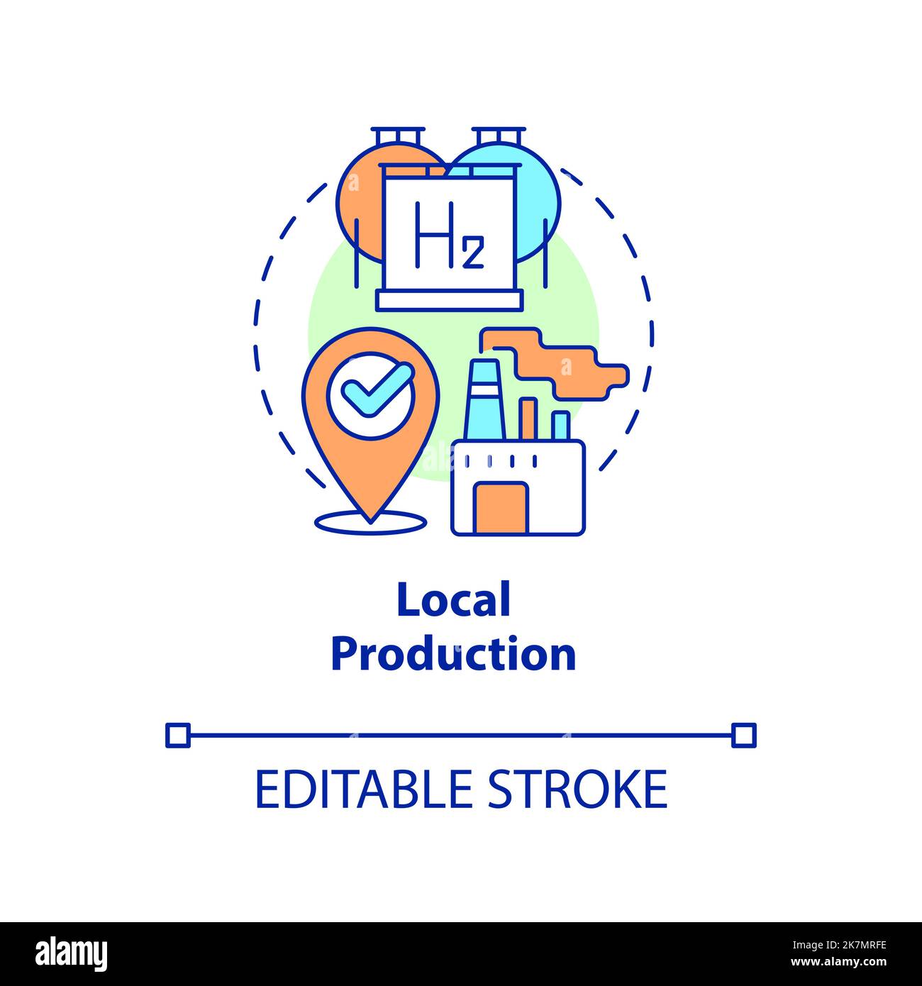 Local production concept icon Stock Vector Image & Art - Alamy