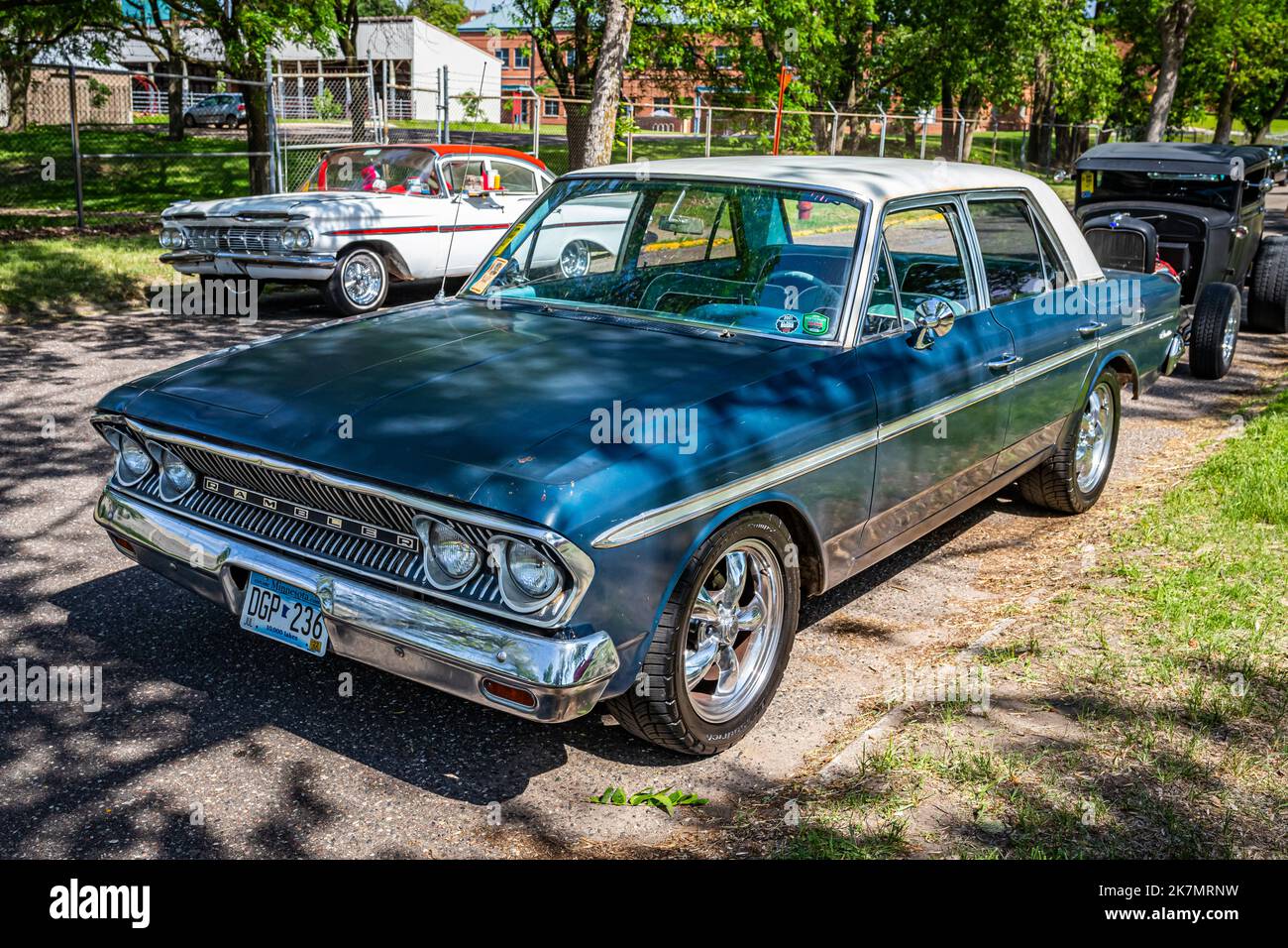 Falcon Heights, MN - June 19, 2022: High perspective front corner view ...