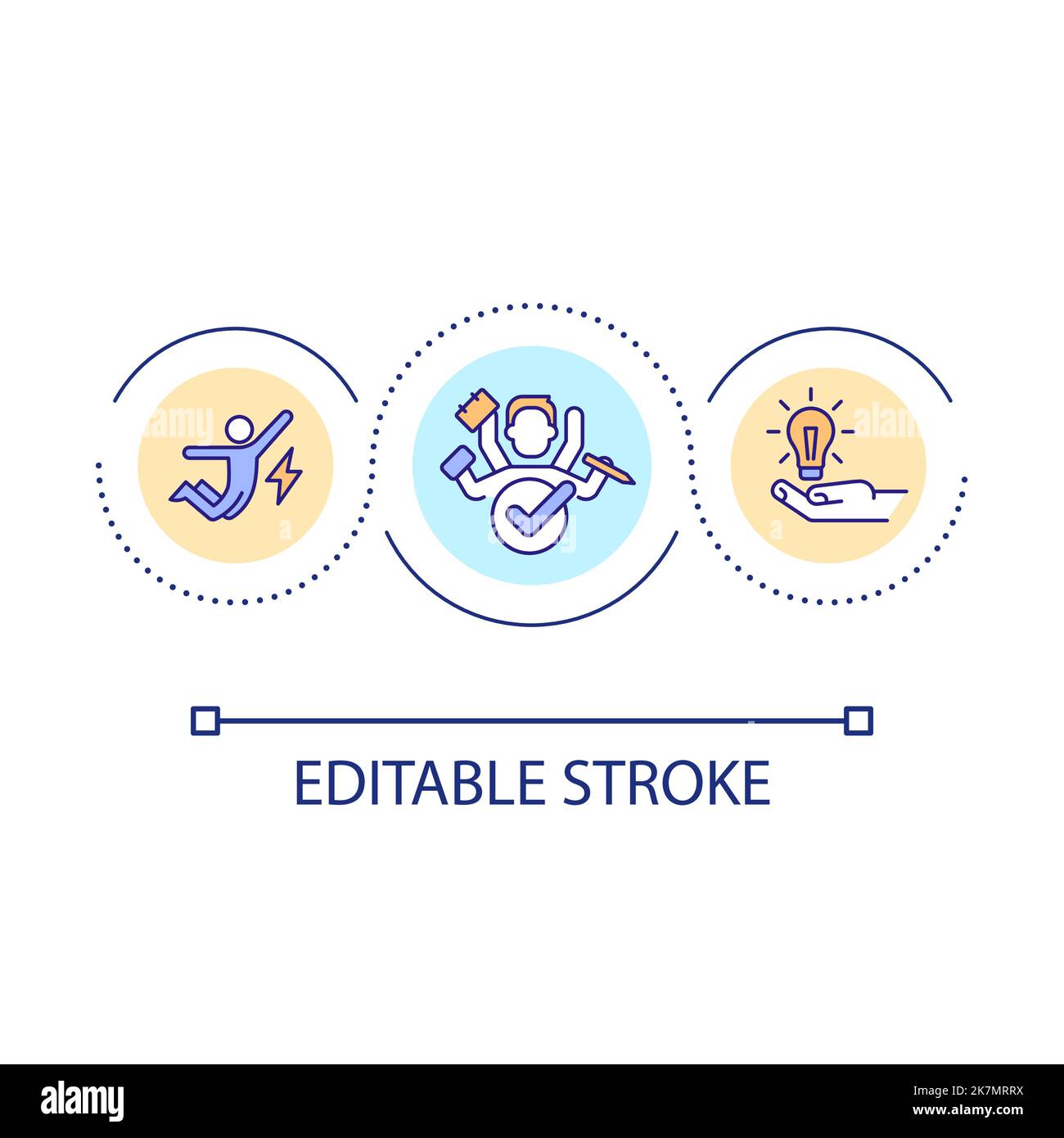 Multitasking skills loop concept icon Stock Vector Image & Art - Alamy