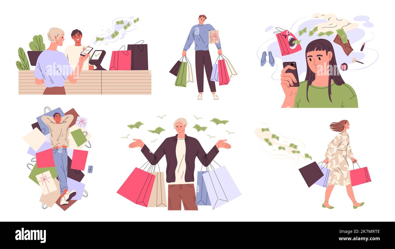 People make purchases, spend money Stock Vector Image & Art - Alamy