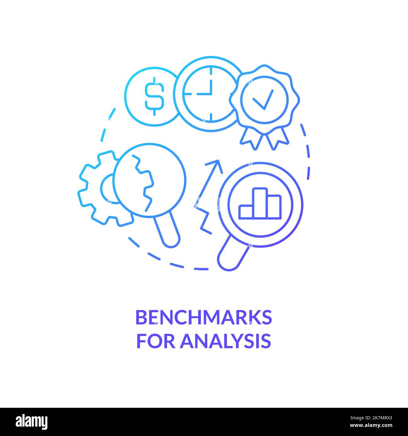 Benchmarks for analysis blue gradient concept icon Stock Vector Image & Art - Alamy