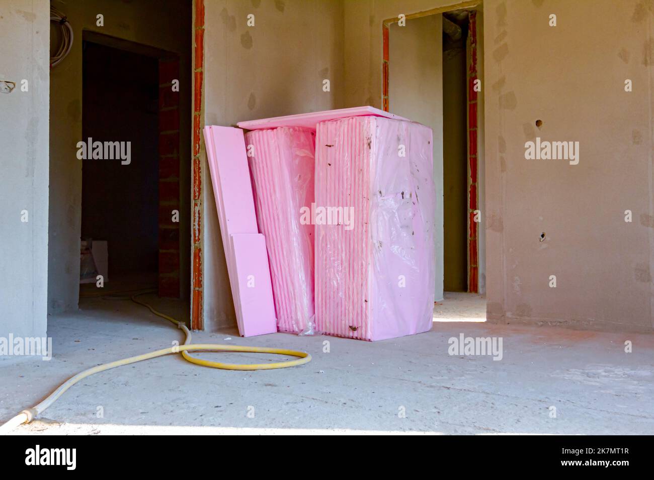 A few packets of styrodor, pink layers waterproof thermal and hydro ...