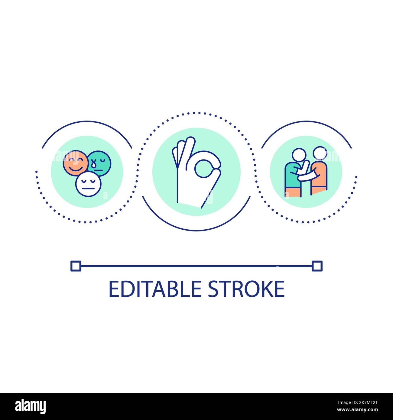 Safe emotions expression loop concept icon Stock Vector Image & Art - Alamy