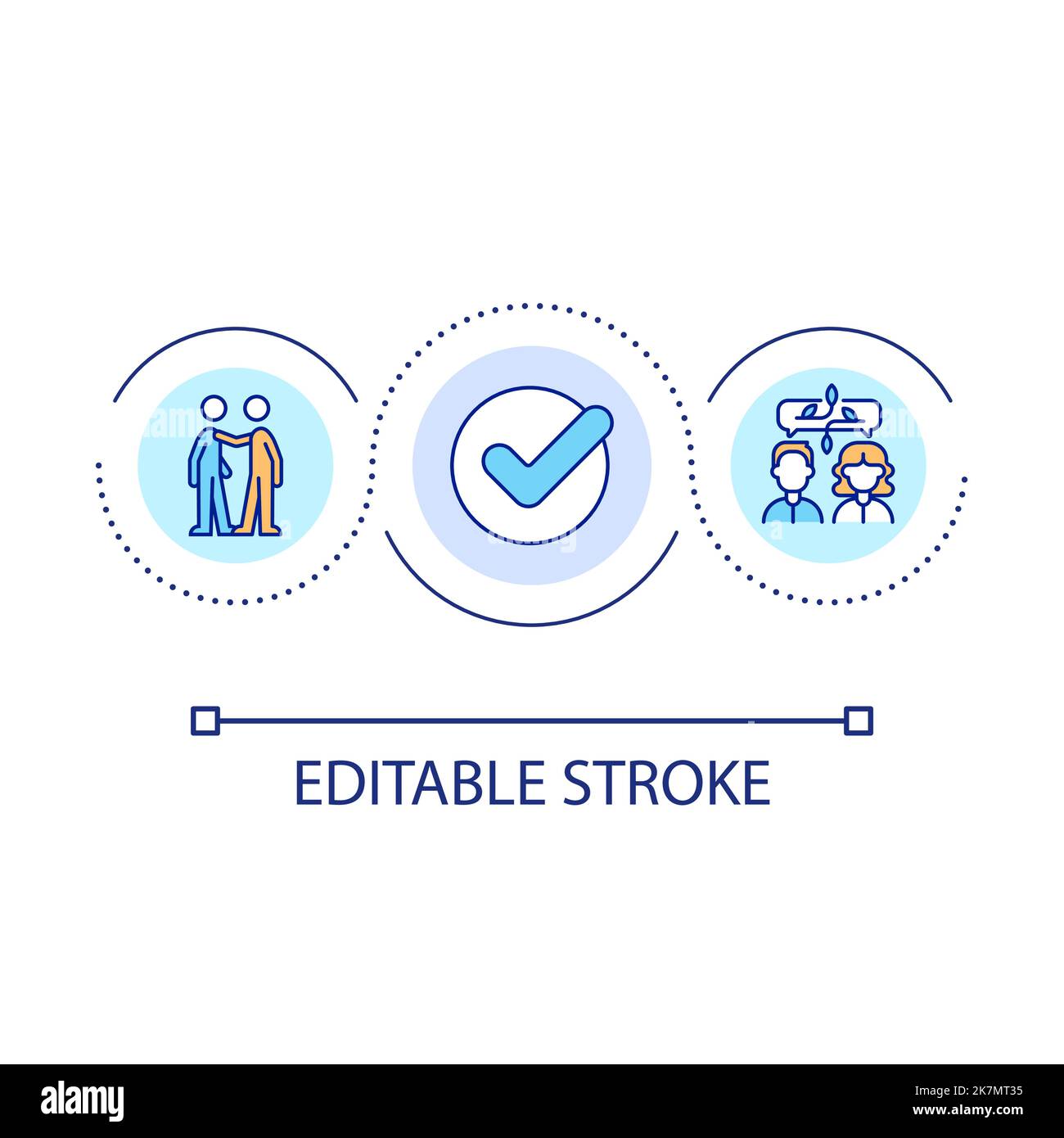 Effective Communication Loop Concept Icon Stock Vector Image And Art Alamy