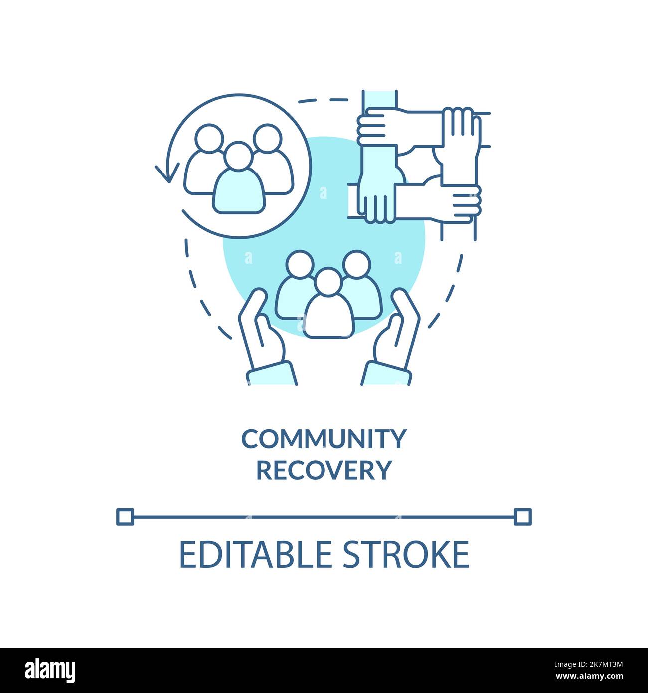 Community recovery turquoise concept icon Stock Vector Image & Art - Alamy