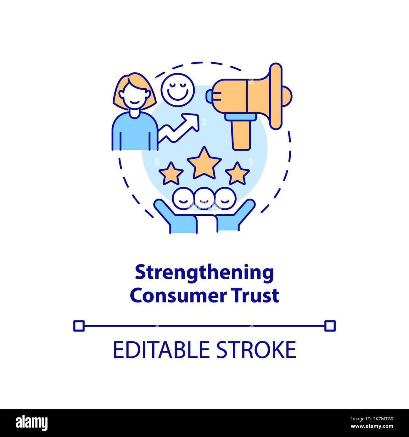 Strengthening consumer trust concept icon Stock Vector Image & Art - Alamy