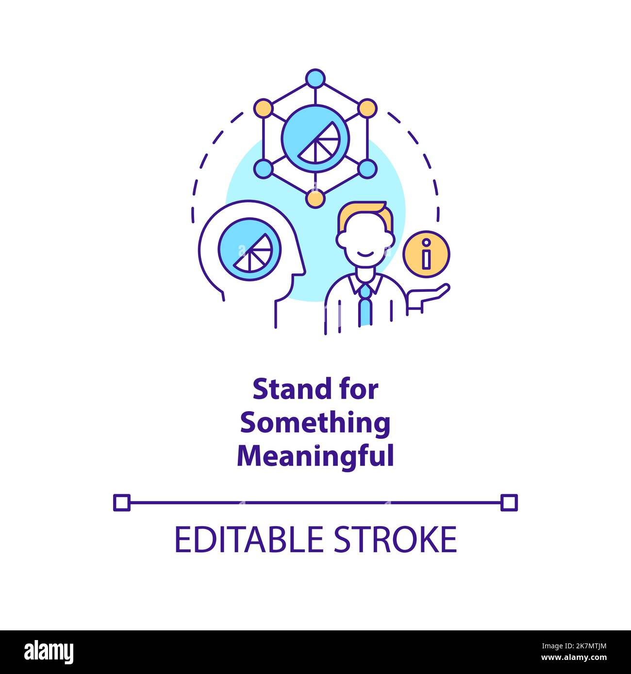 Stand for something meaningful concept icon Stock Vector Image & Art ...