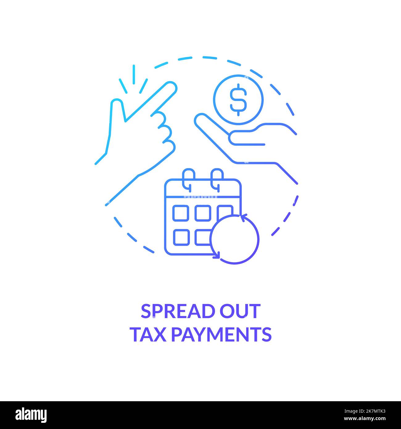 Spread out tax payments blue gradient concept icon Stock Vector Image ... Spread out tax payments blue gradient concept icon Stock Vector Image ...