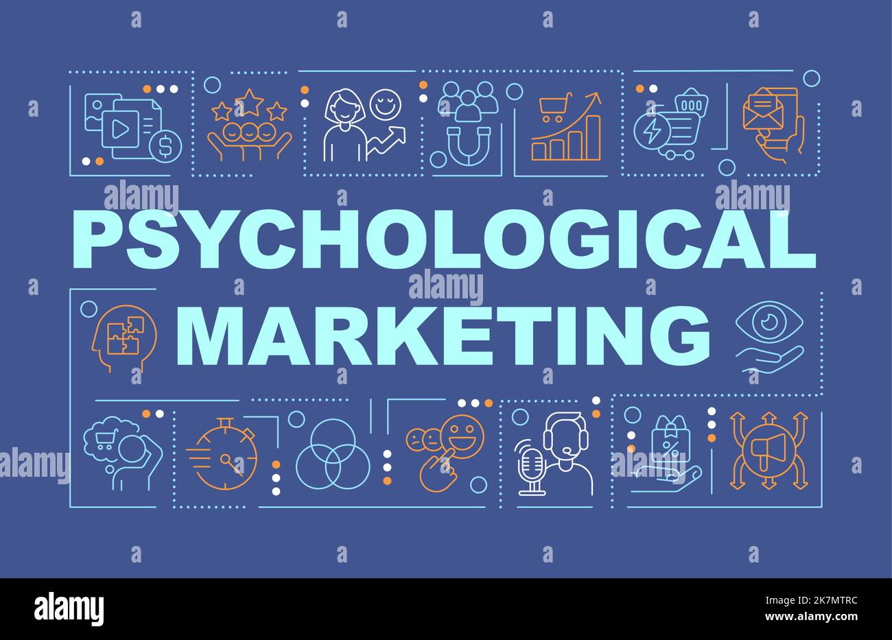 Psychological marketing word concepts dark blue banner Stock Vector Image & Art - Alamy