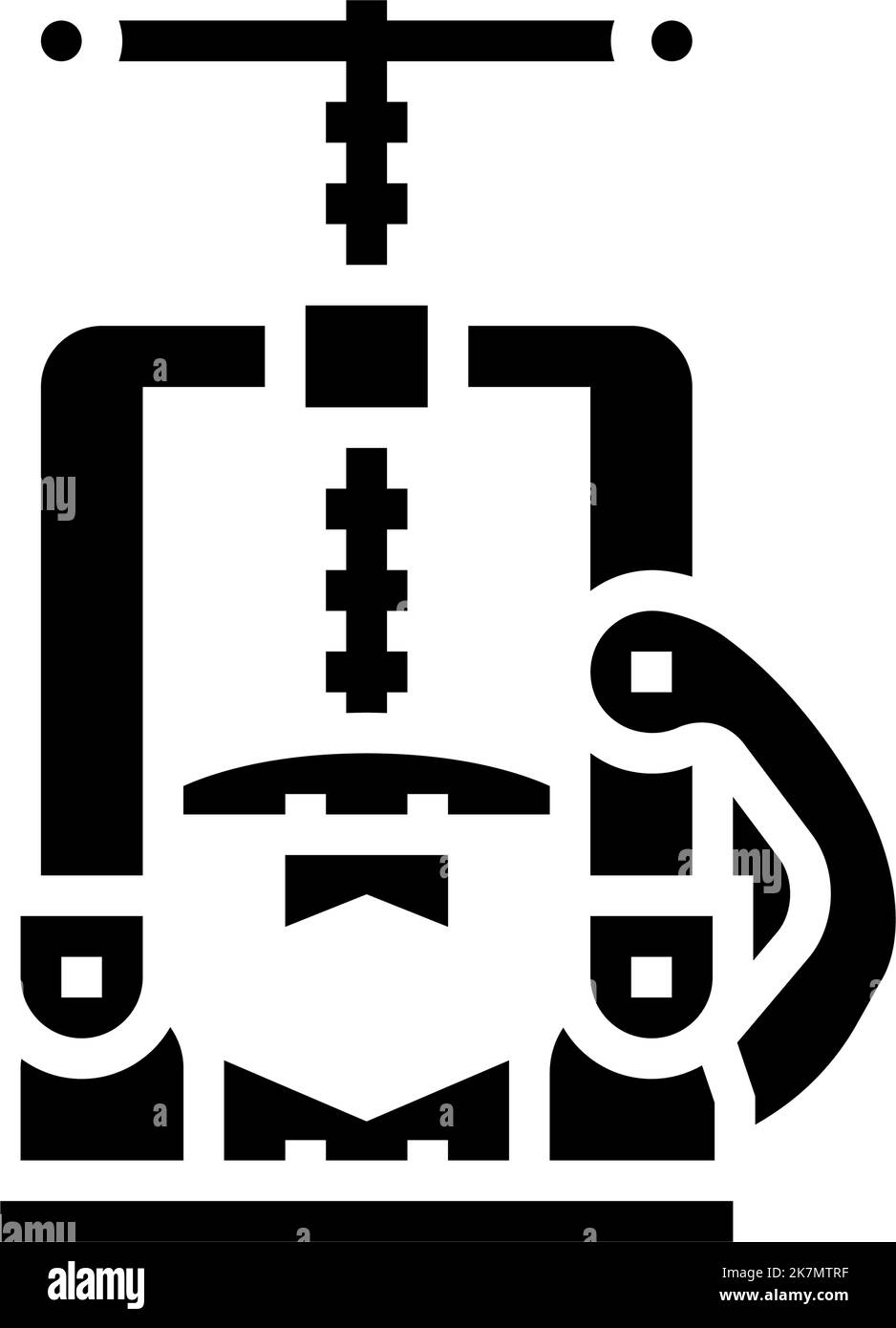 pipe vice glyph icon vector illustration Stock Vector Image & Art - Alamy