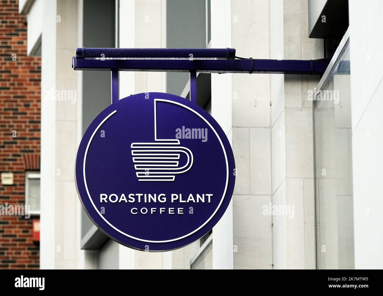 A Roasting Plant Coffee shop sign Stock Photo - Alamy