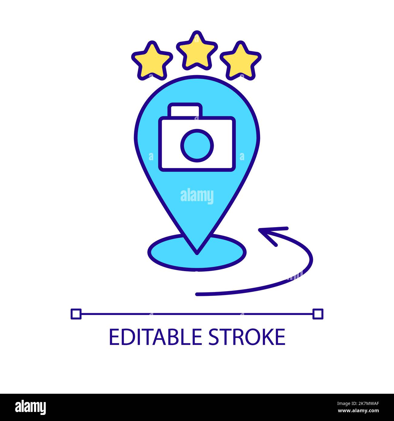 Location photo review RGB color icon Stock Vector Image & Art - Alamy