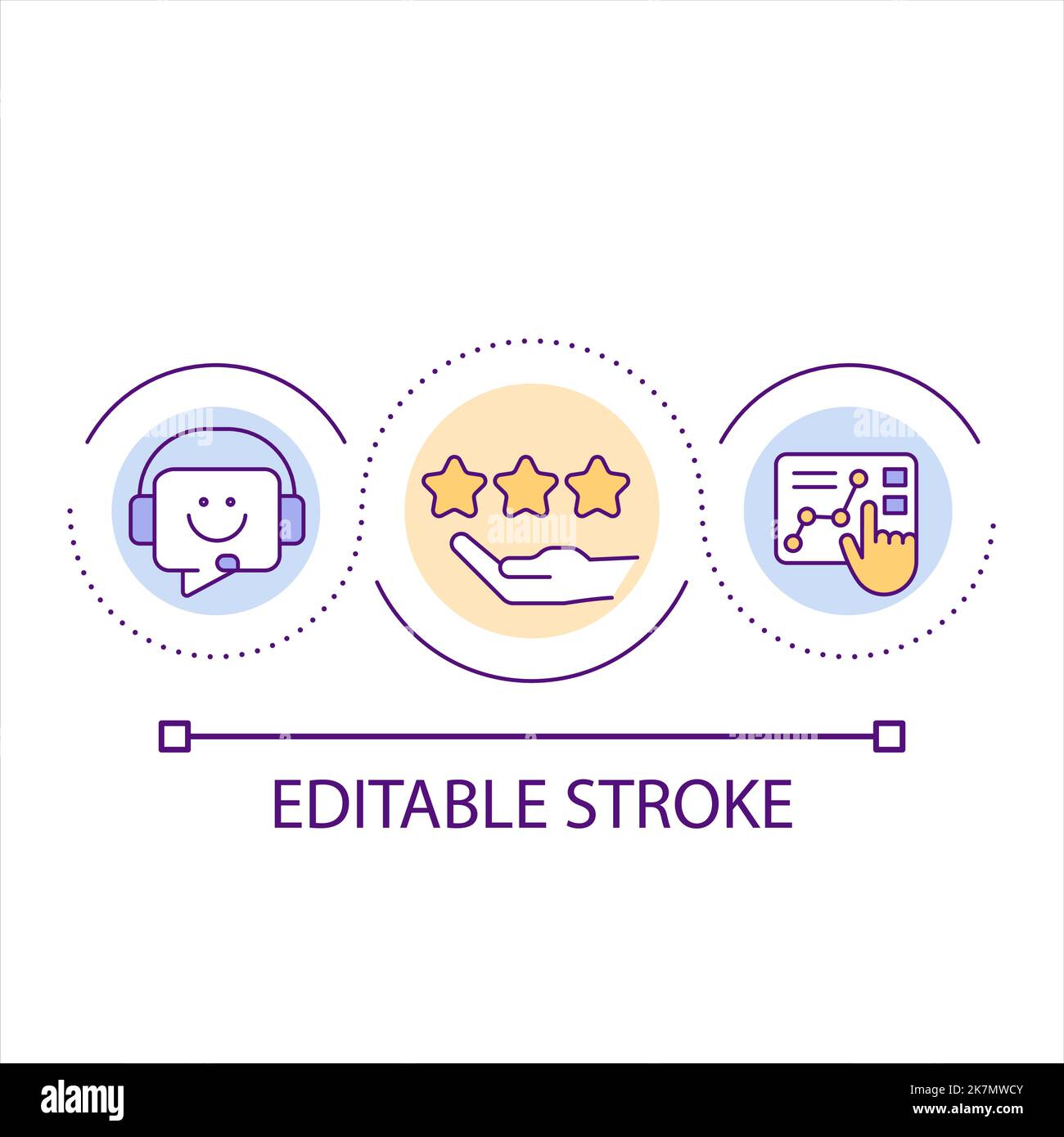 Rate customer service loop concept icon Stock Vector Image & Art - Alamy