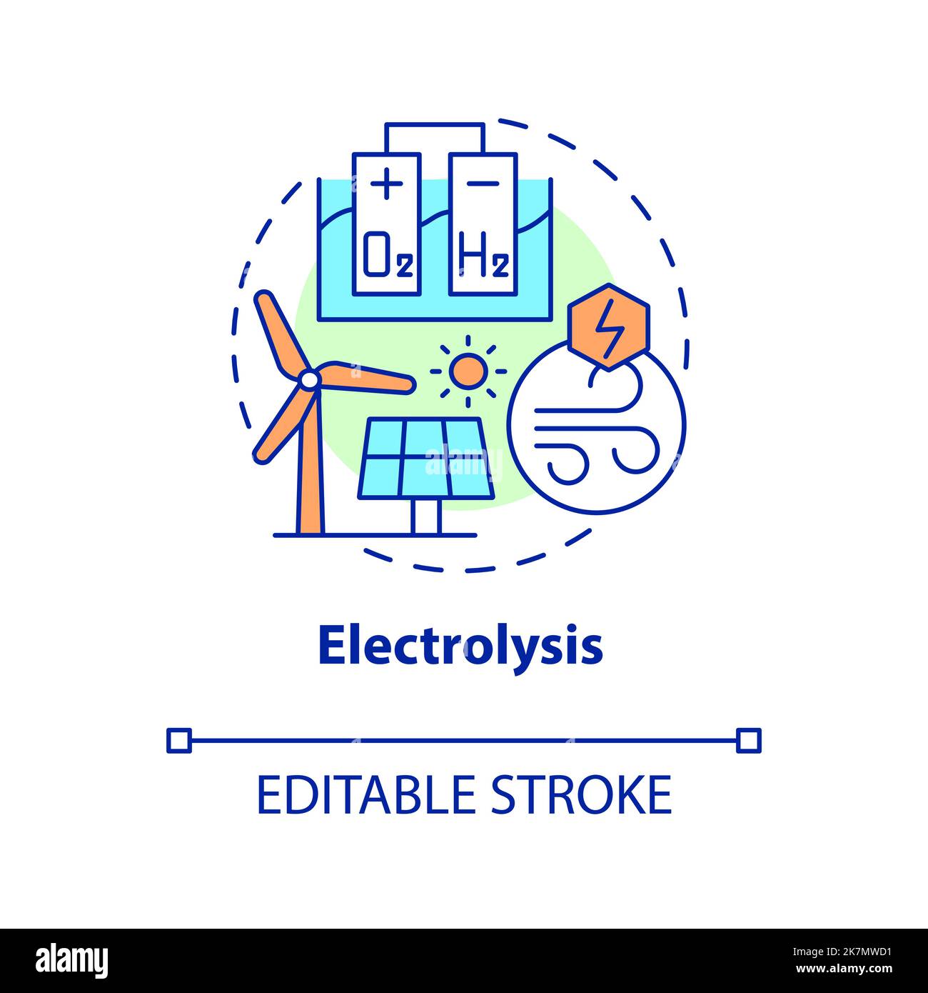Electrolysis concept icon Stock Vector Image & Art - Alamy