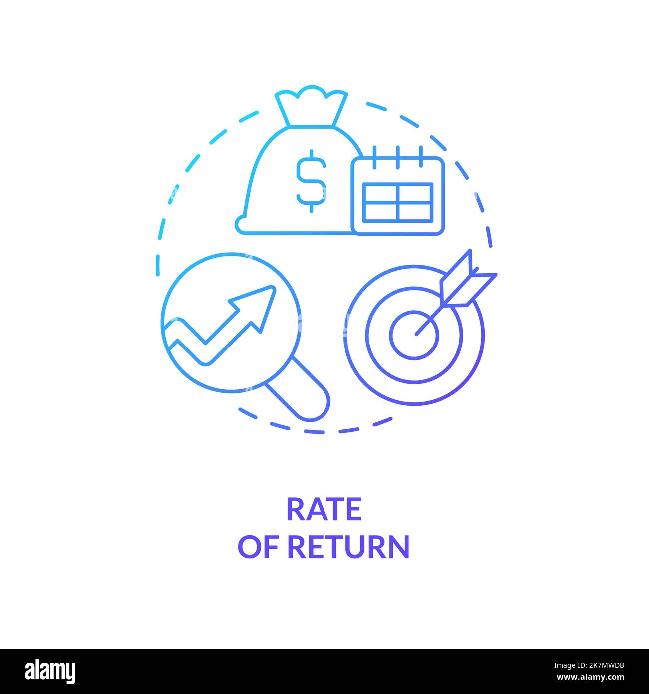 Rate of return blue gradient concept icon Stock Vector Image & Art - Alamy
