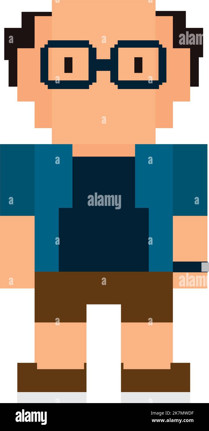 pixel hipster guy Stock Vector Image & Art - Alamy