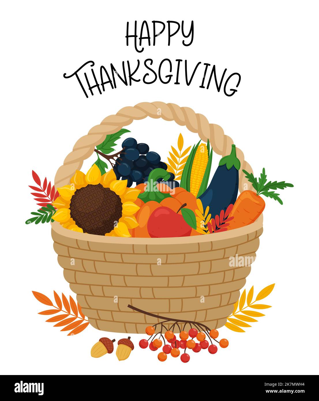 Wicker basket harvesting Stock Vector Images - Alamy