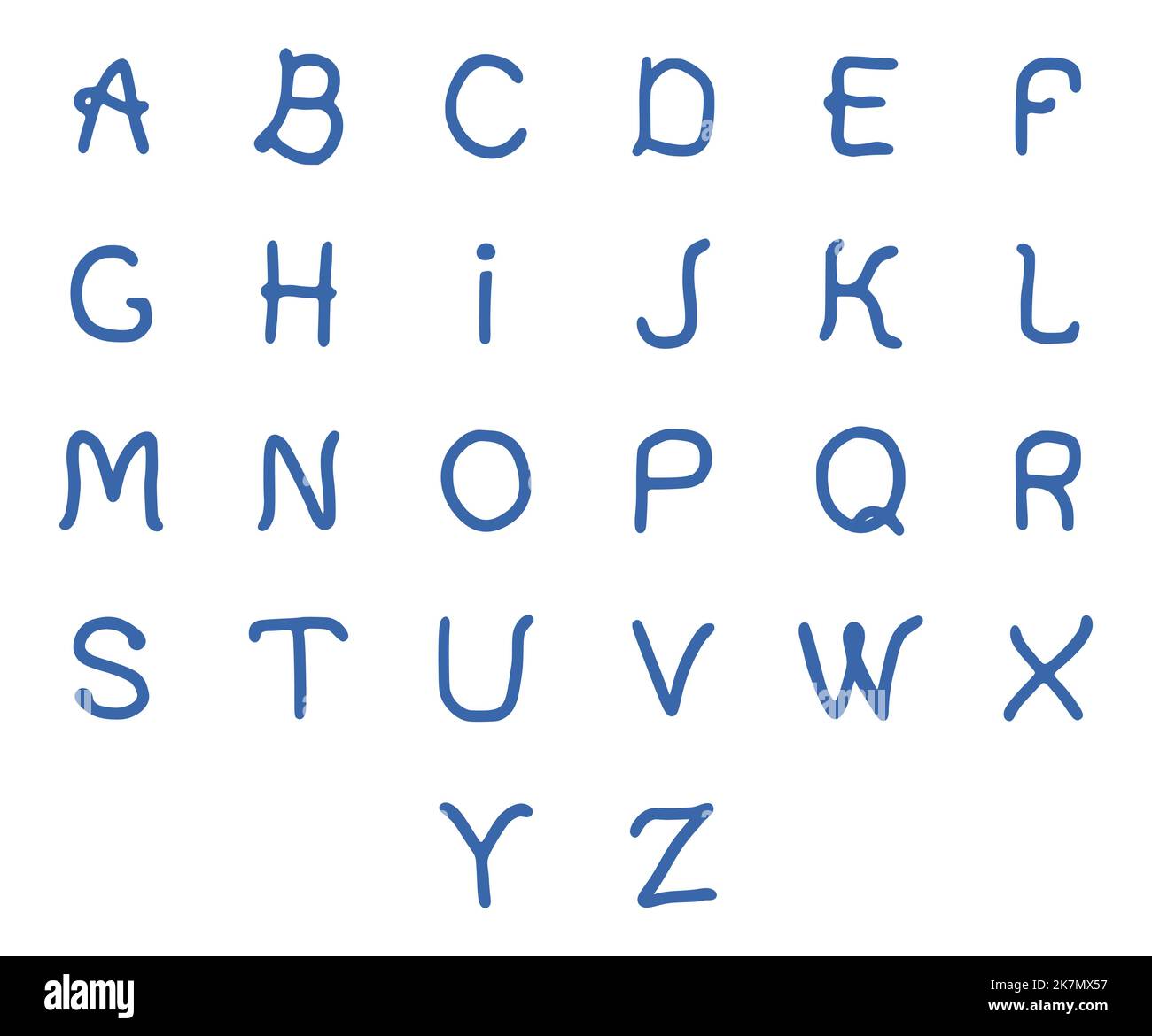 Letters in doodle style. Hand drawn alphabet letters vector clip art ...