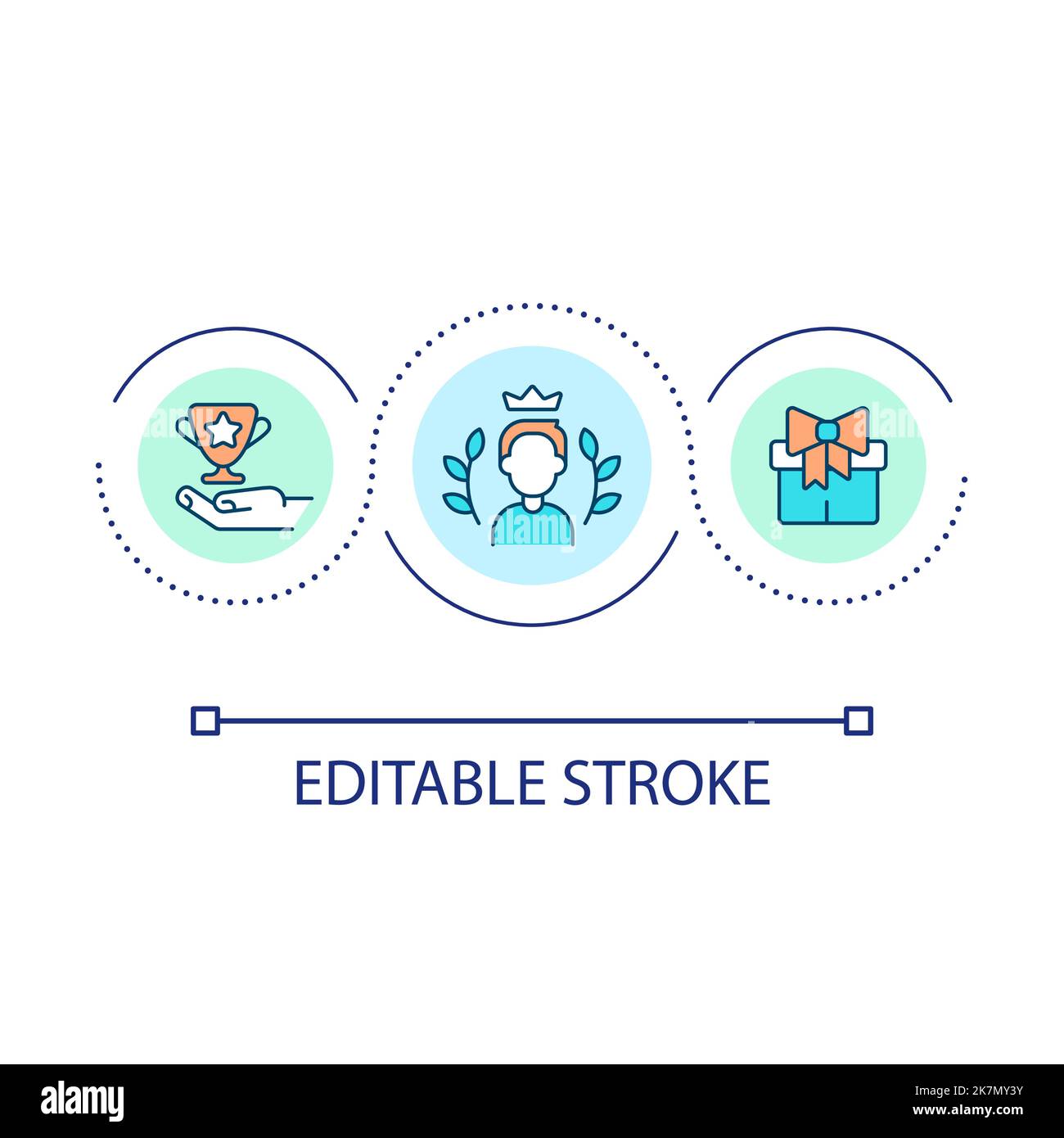 Reward for winner loop concept icon Stock Vector Image & Art - Alamy