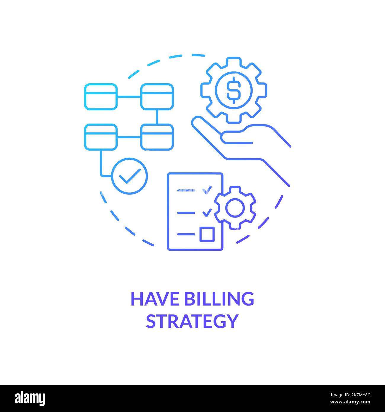 Have billing strategy blue gradient concept icon Stock Vector Image ...