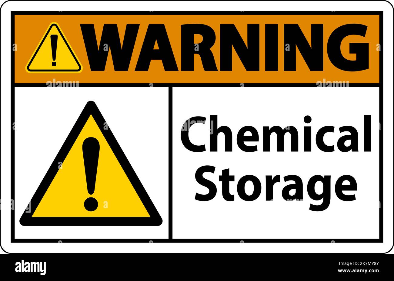 Warning Chemical Storage Symbol Sign On White Background Stock Vector ...