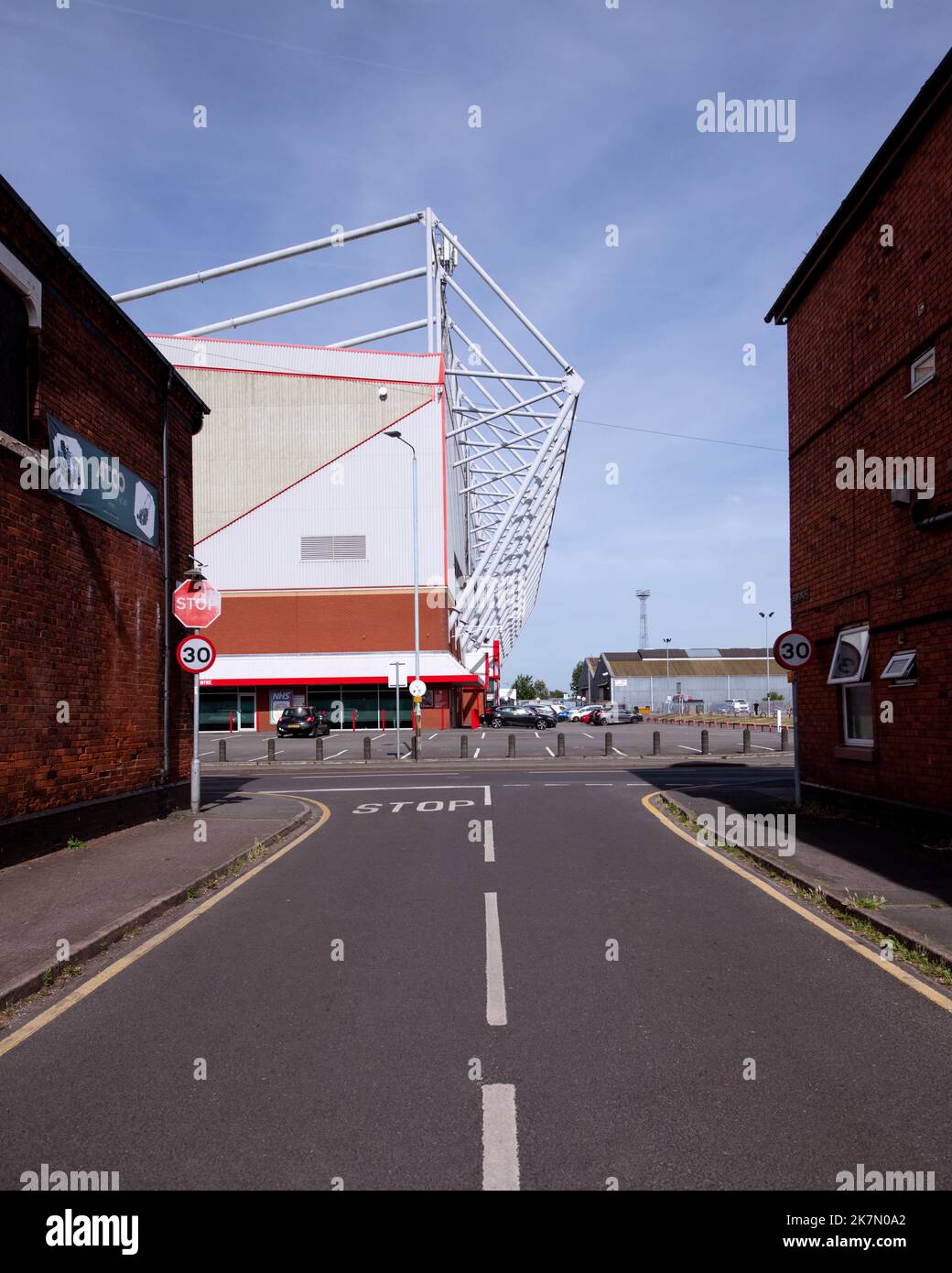 Crewe Alexandra FC. The Mornflake Stadium Stock Photo - Alamy