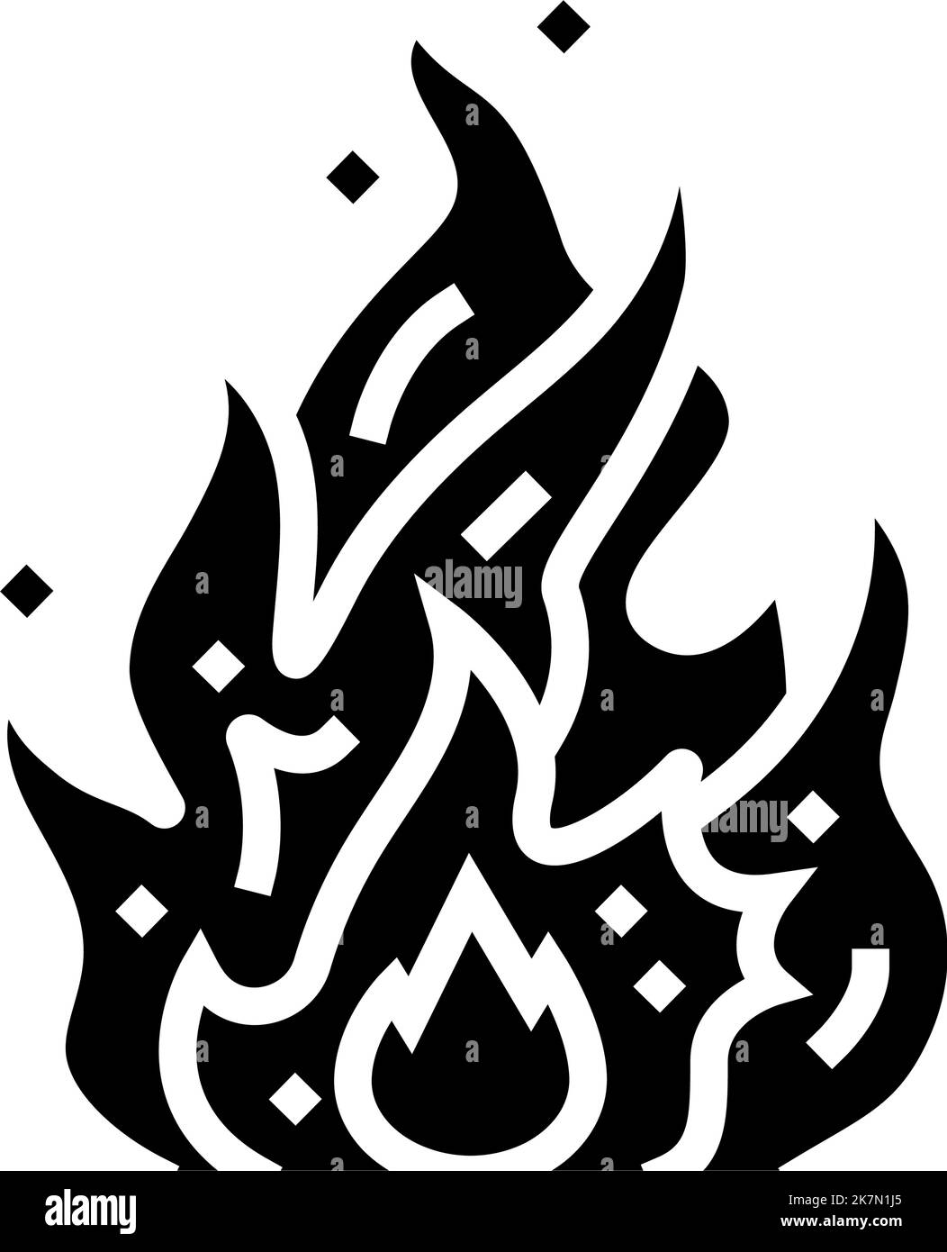 flame fire glyph icon vector illustration Stock Vector Image & Art - Alamy