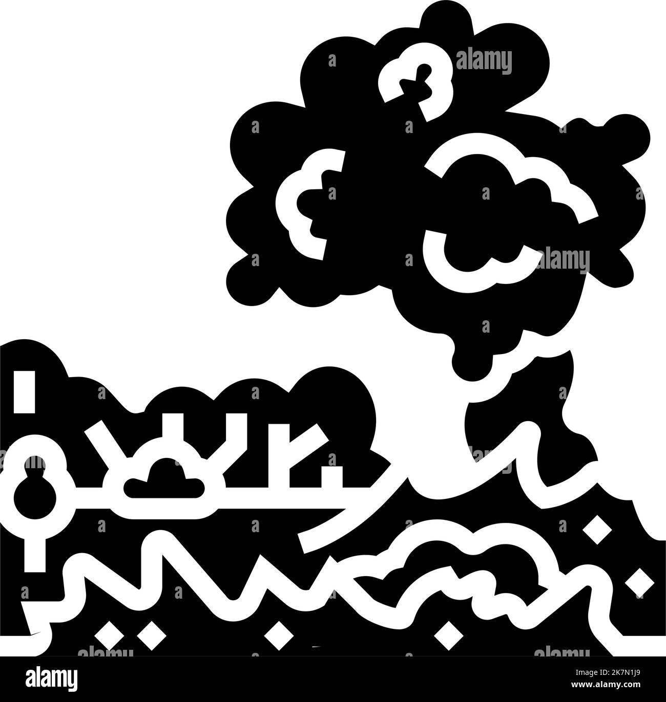 wildfire fire glyph icon vector illustration Stock Vector Image & Art ...