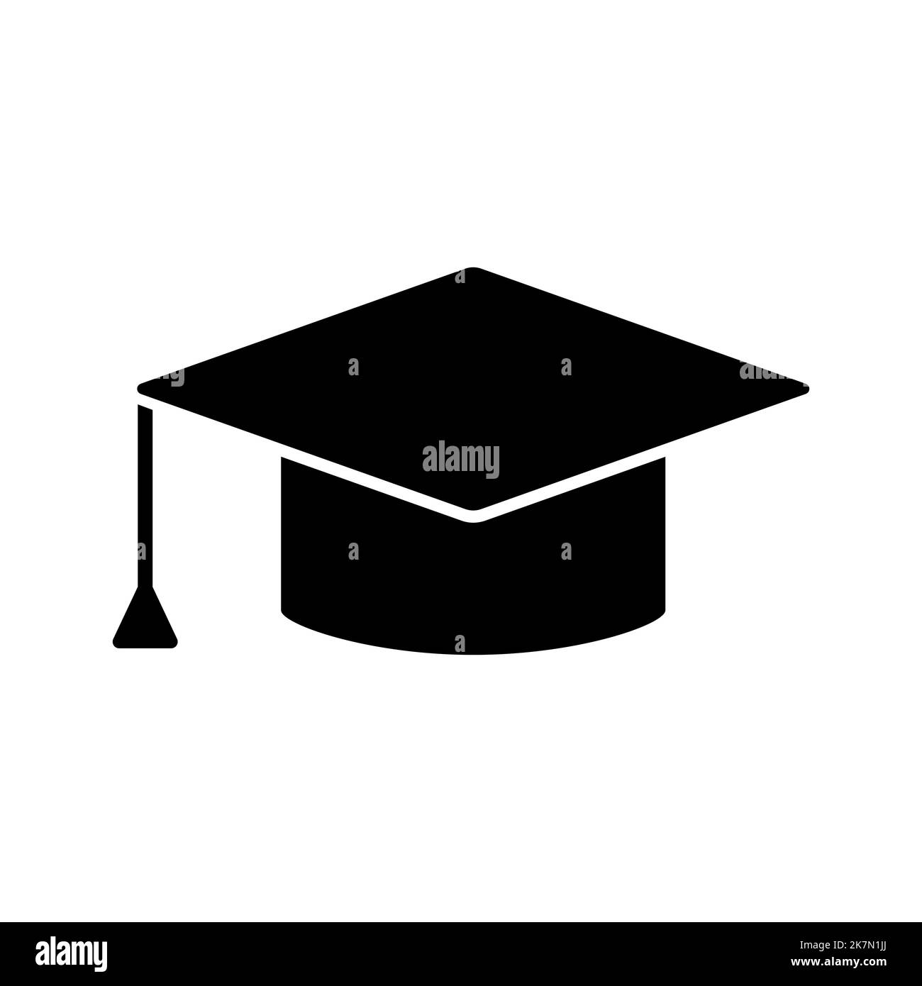 Graduation cap icon. Black student cap icon. Education concept. Vector ...
