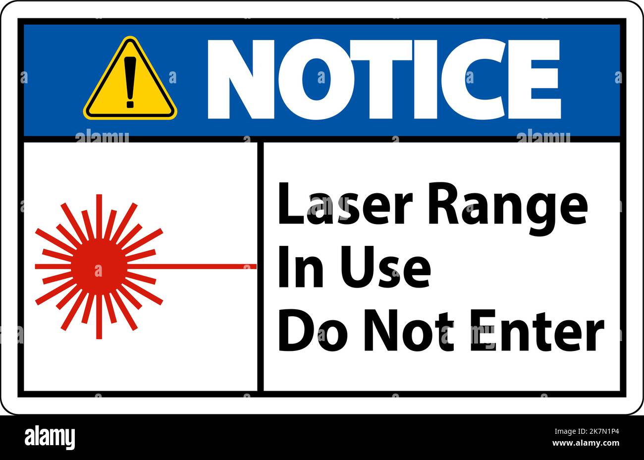 Notice Laser Range In Use Do Not Enter Sign Stock Vector Image & Art ...