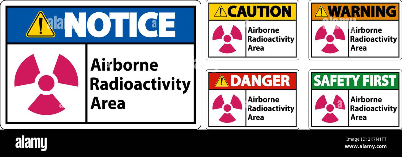 Airborne Radioactivity Area Symbol Sign On White Background Stock ...