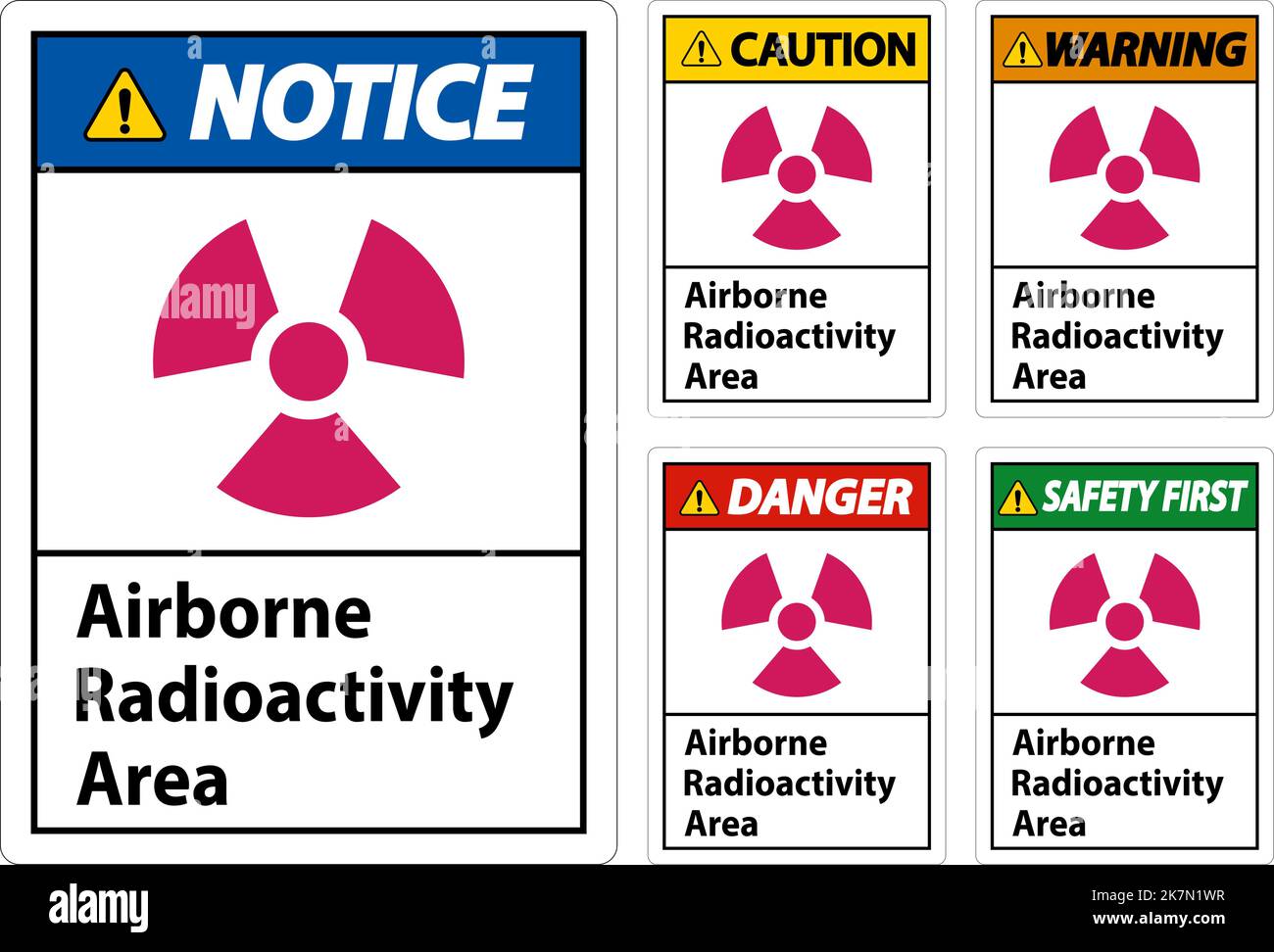 Airborne Radioactivity Area Symbol Sign On White Background Stock ...