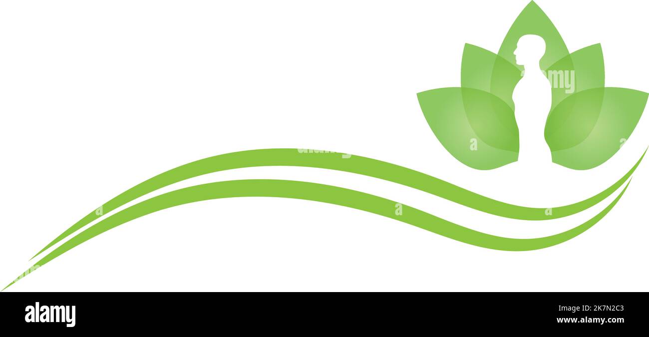 Human, leaves, tree, naturopath, gardener, logo, background Stock ...